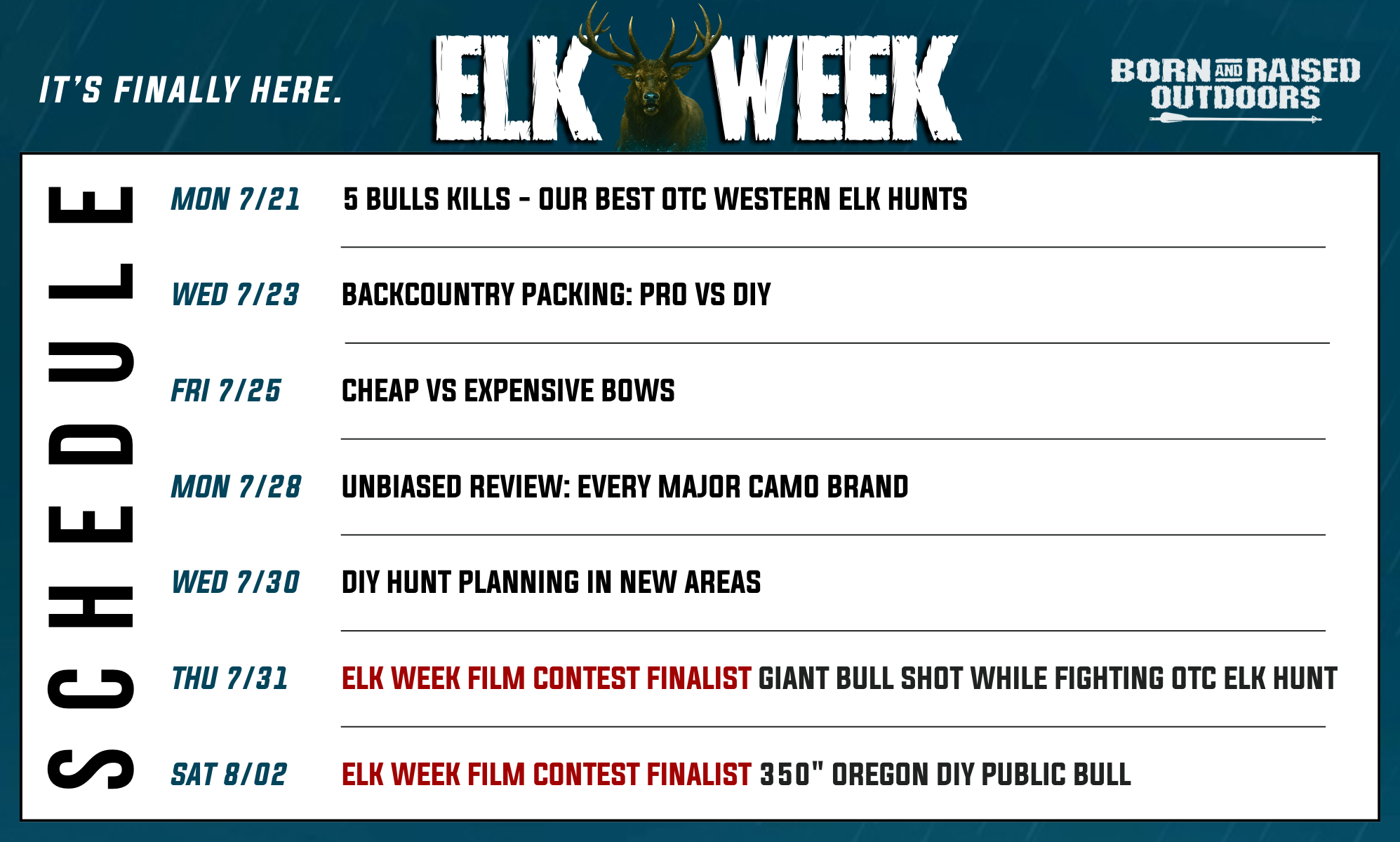 ELK WEEK - Born and Raised Outdoors